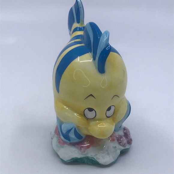Other | Vtg Disney Flounder Ceramic Figurine From The Little Mermaid ...